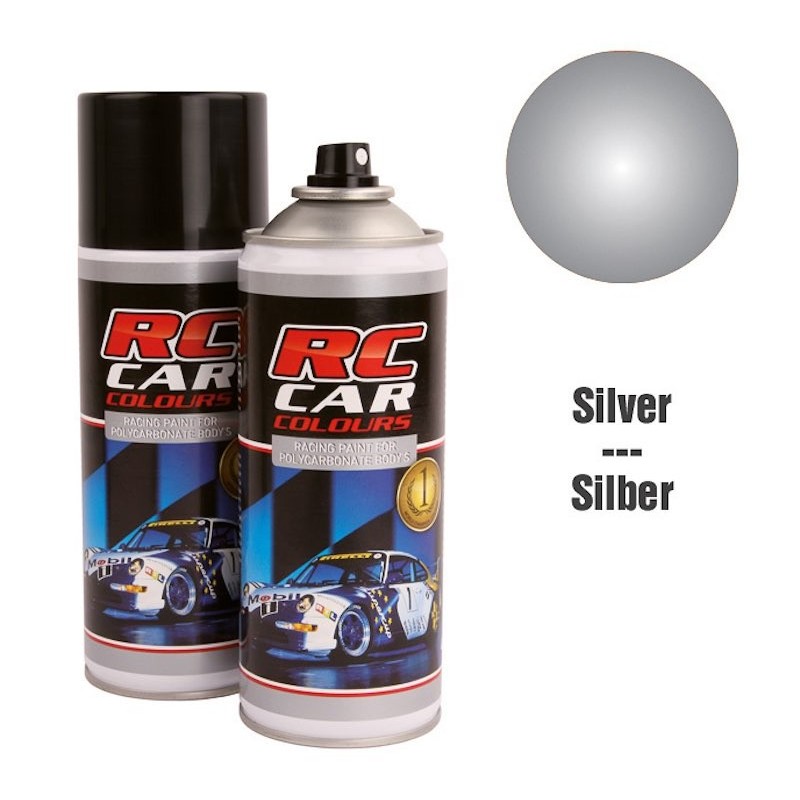 Spray Lexan Argintiu Metalizat Ghiant 150ml Caroserii Rc