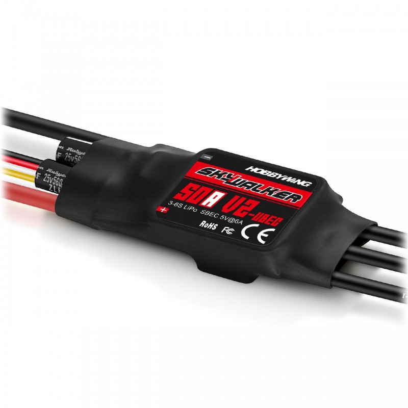 ESC Skywalker 50A V2 3-6S 6A Ubec Variator Aeromodele Hobbywing